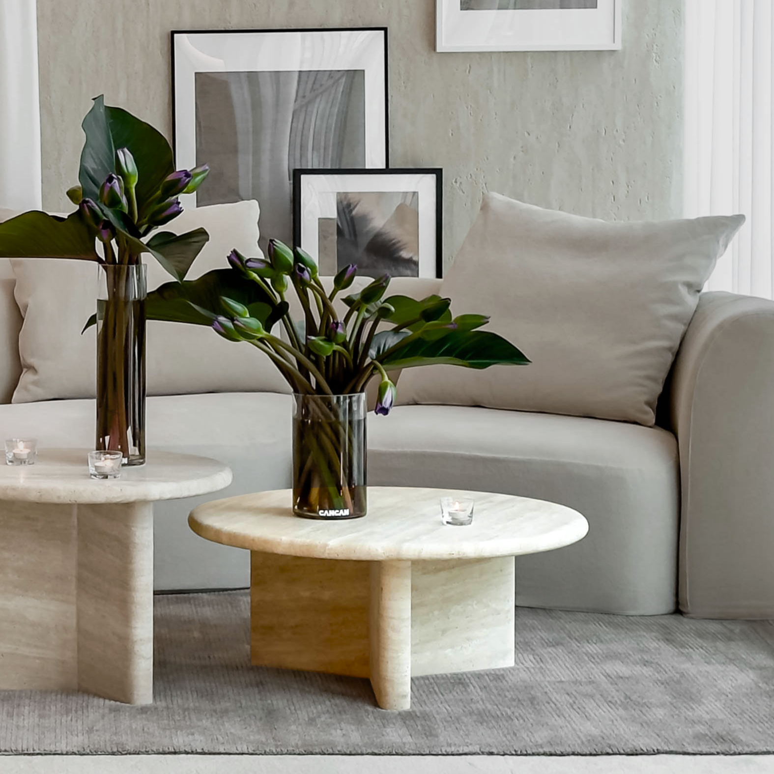 Flair Travertine Coffee Table - Grande – cancanfurnishings.com